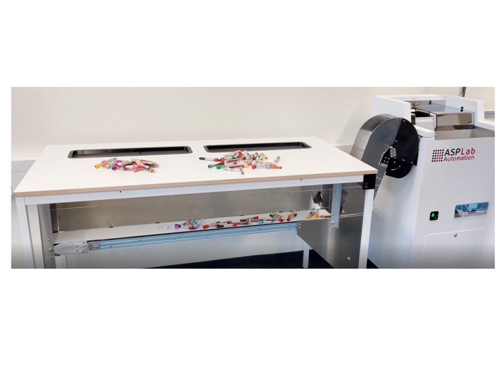 Mesa desembalaje de tubos para clasificador SortPro - Akralab